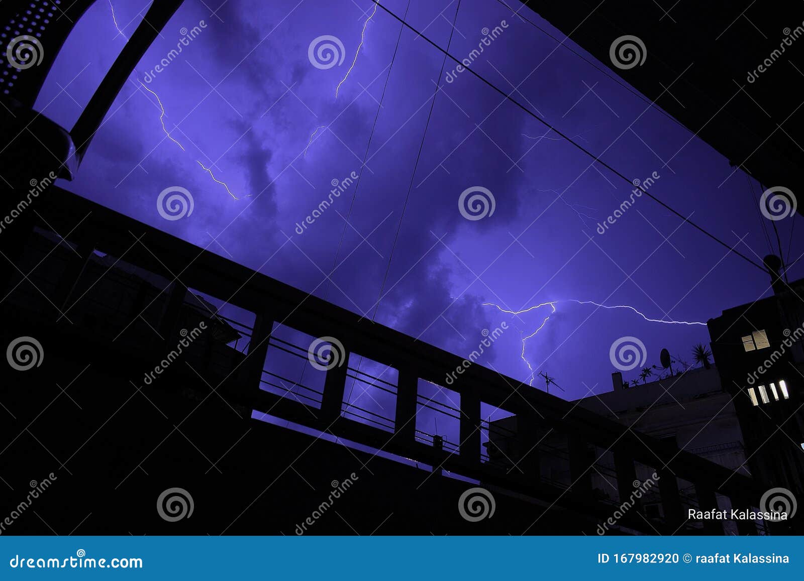 Sky Lighting Rain Nature Raining Stock Photo - Image of rainn, lighting ...
