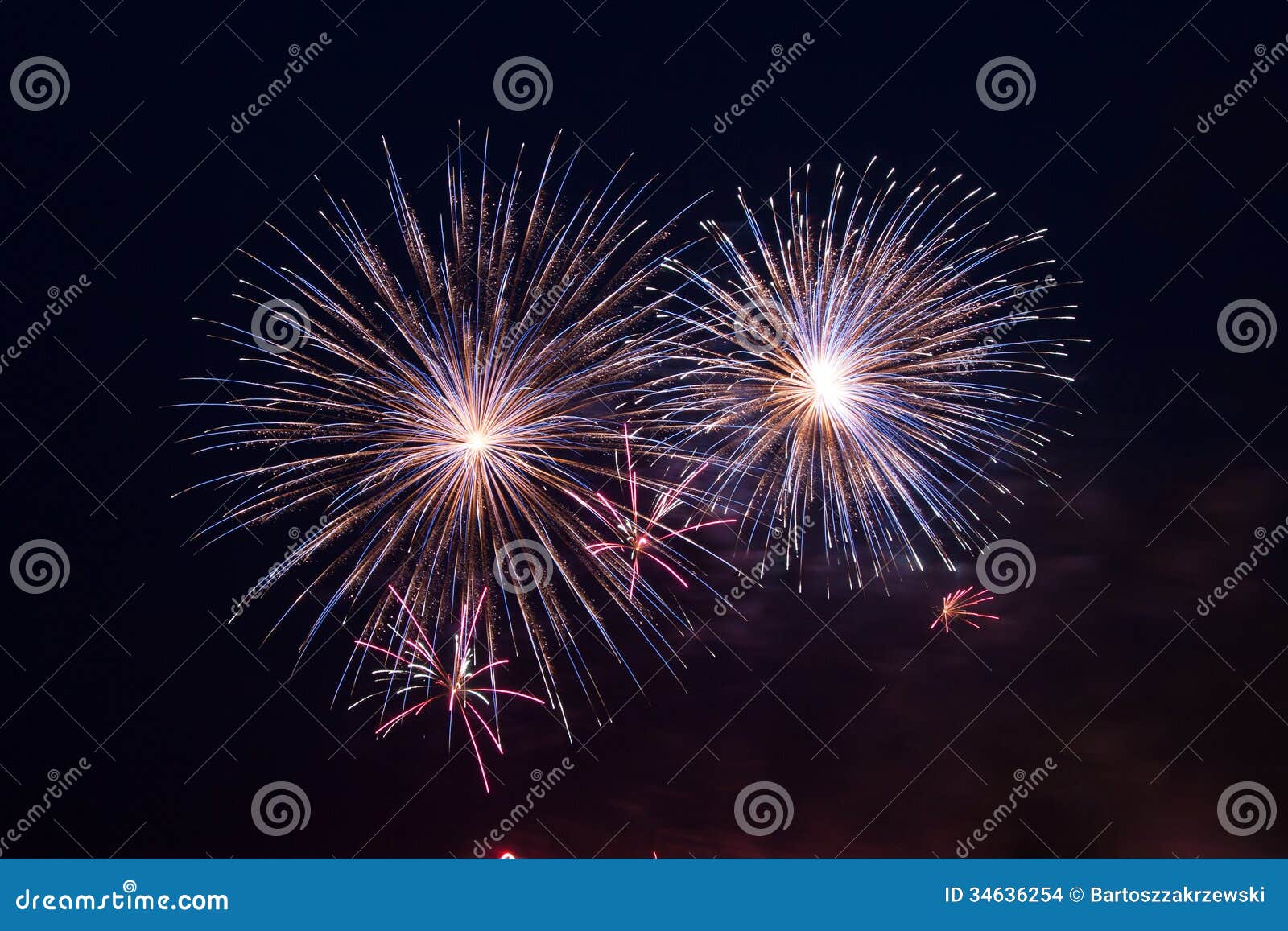A Sky Lit Up with Fireworks Stock Photo - Image of party, pyromagic ...