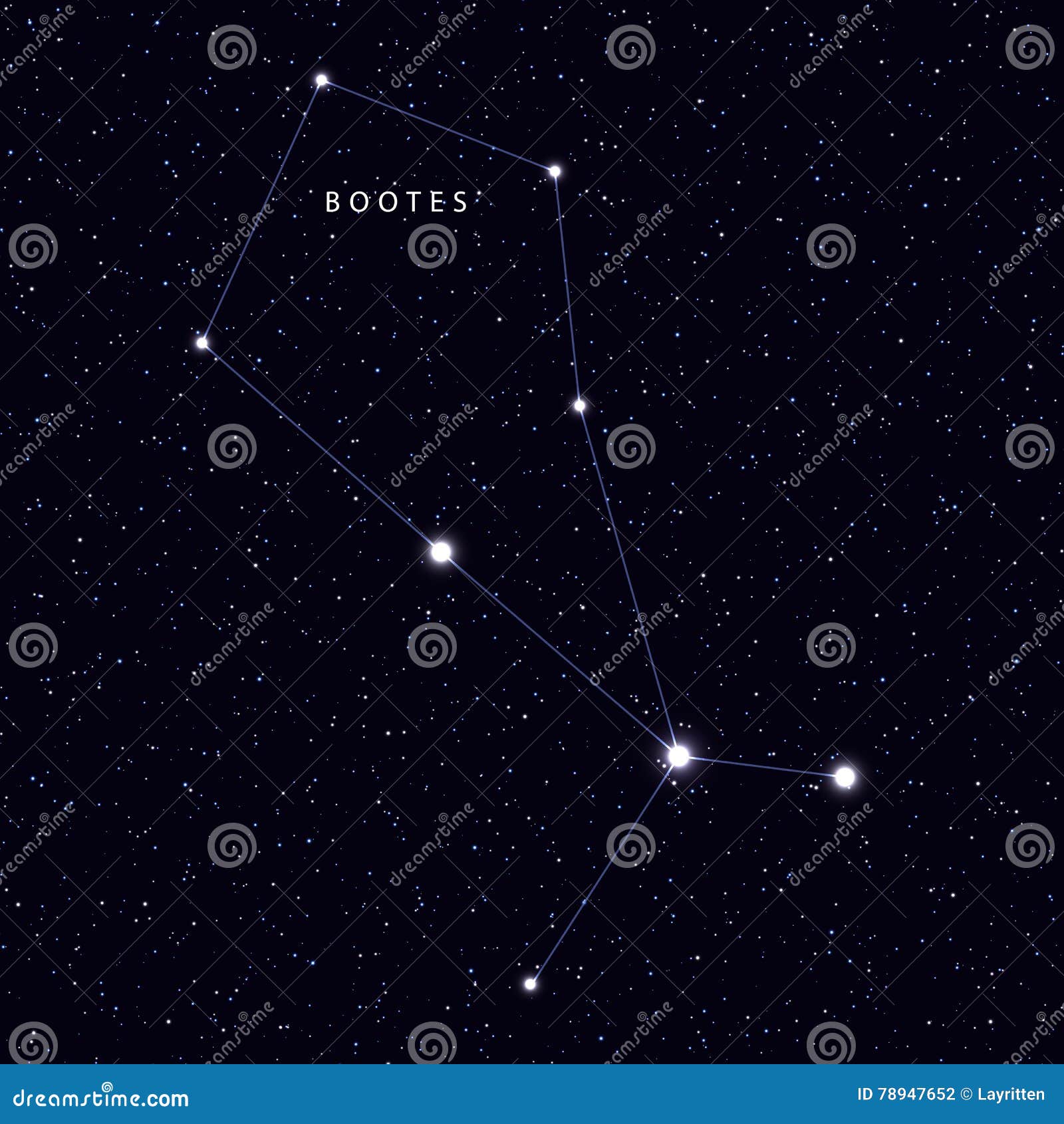 The Constellation Bootes Cartoon Vector | CartoonDealer.com #119871101