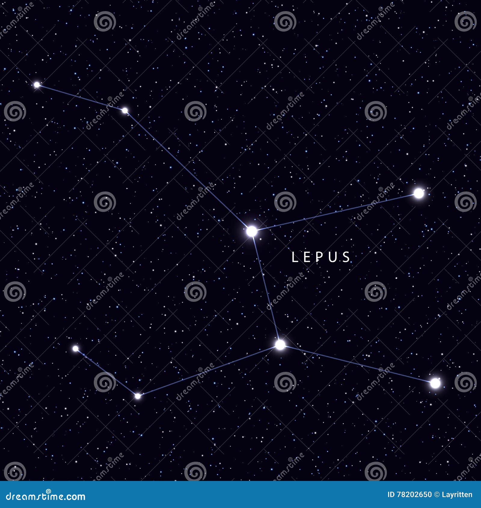 Sky Map with the Name of the Stars and Constellations. Stock Vector ...