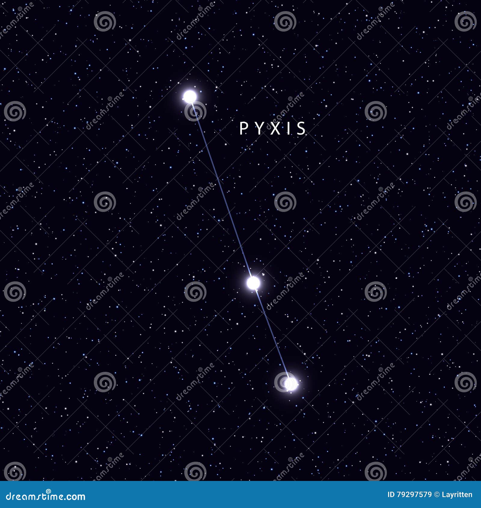 The Constellation Pyxis Cartoon Vector | CartoonDealer.com #120032803
