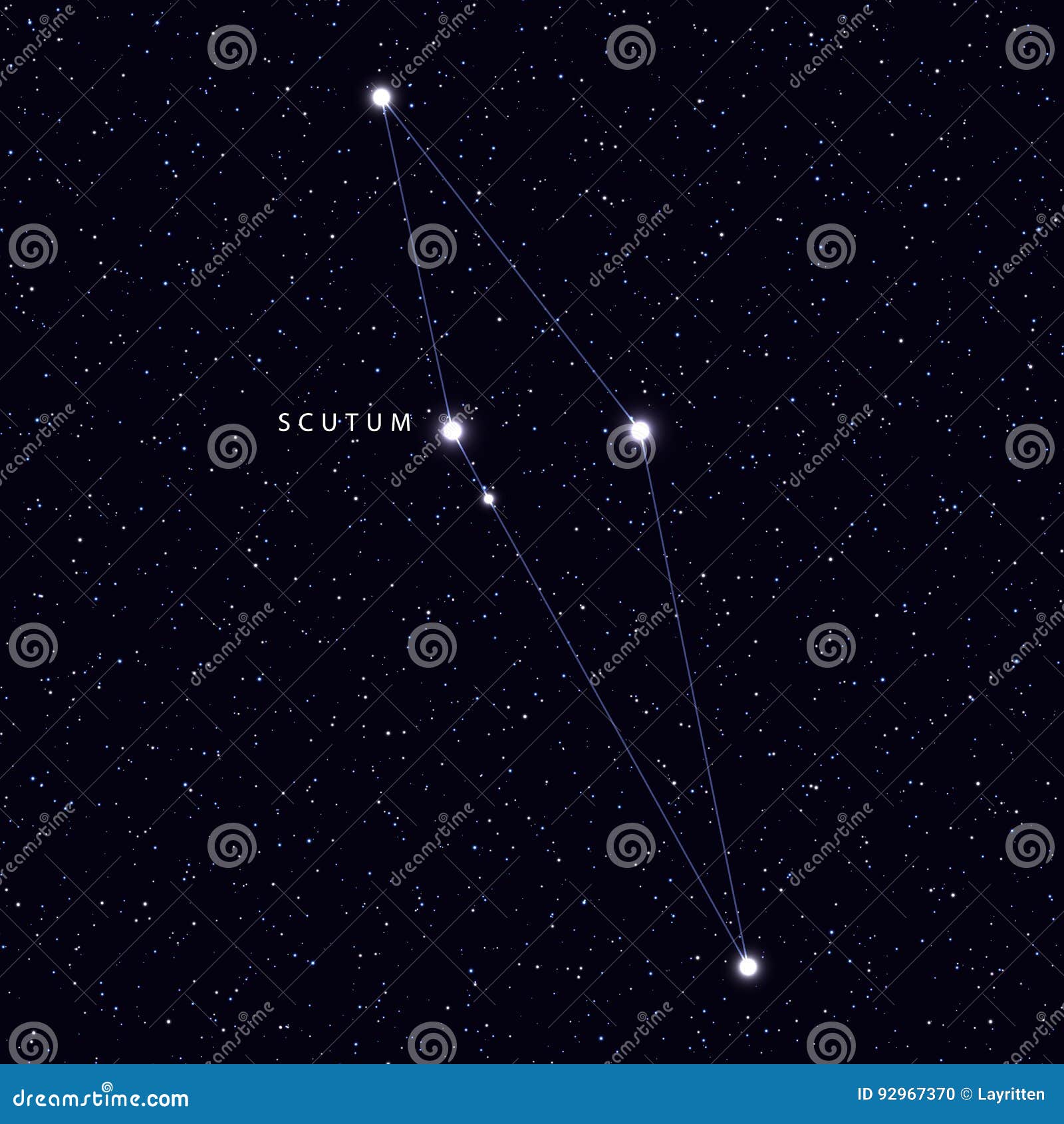 Scutum Constellation. Starry Night Sky. Cluster Of Stars, Galaxy. Deep ...