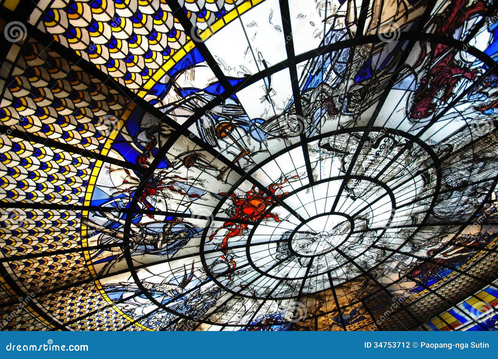 Sky map stained glass stock photo. Image of buddha, pattern - 34753712