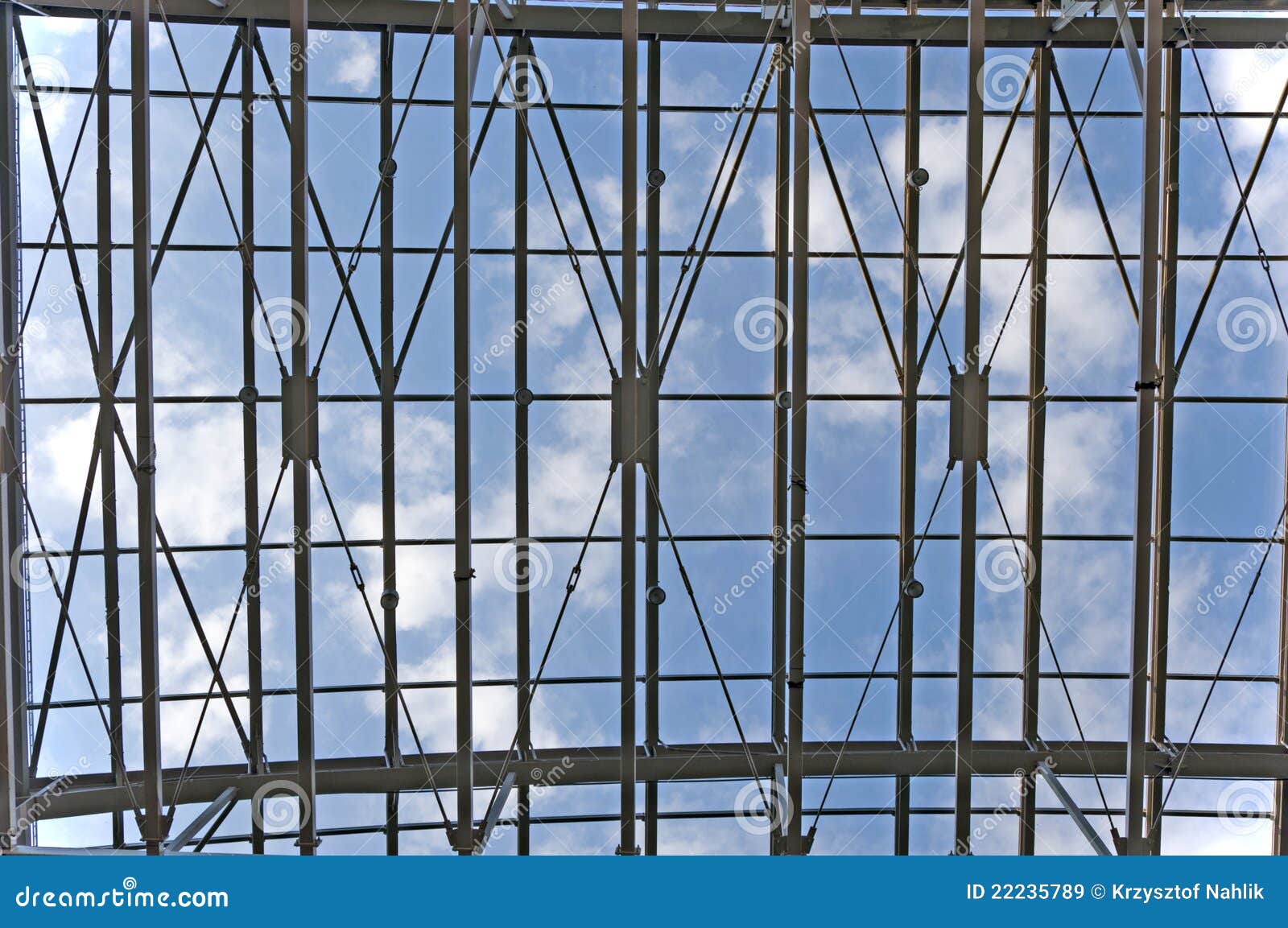 Sky through metal truss stock image. Image of industrial - 22235789