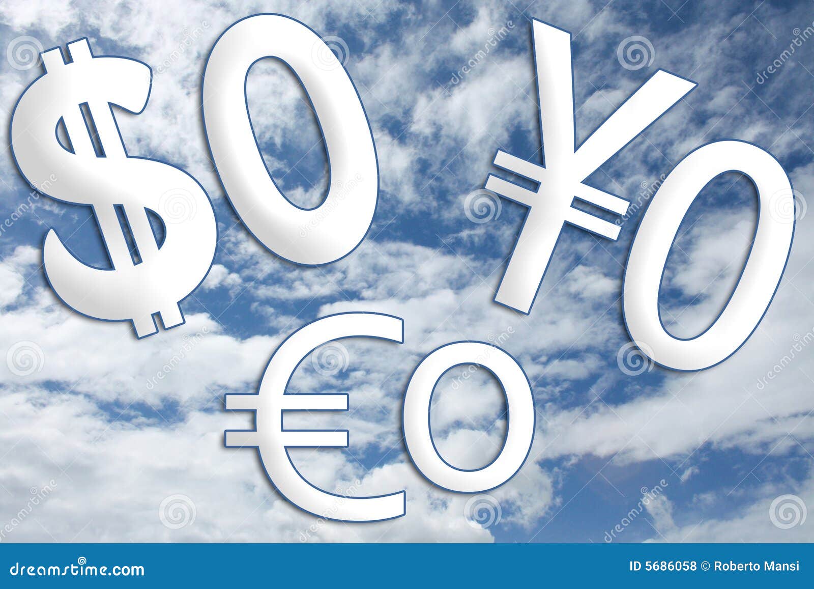 Sky Money Symbols - Version 2 Picture. Image: 5686058