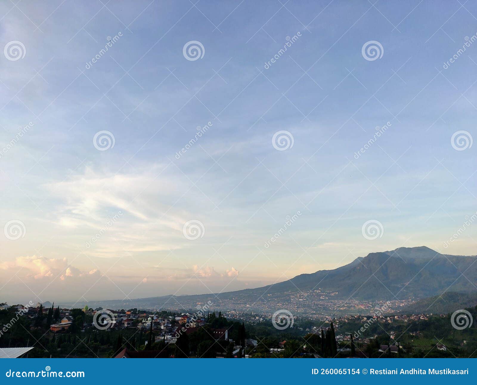 Sky with the Mountain at Batu, Malang Stock Photo - Image of batu ...