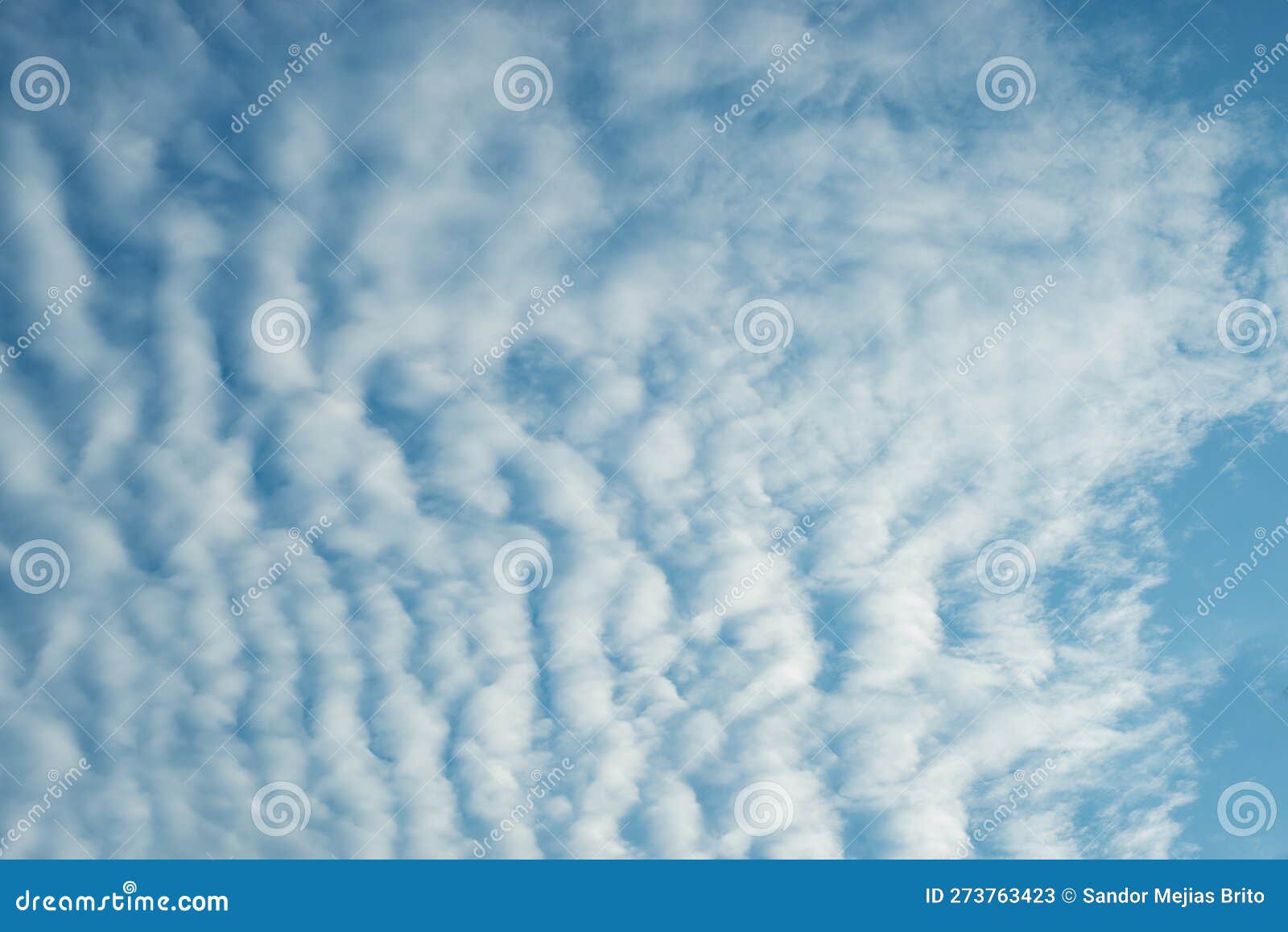 Sky with Multiple Medium Sized Clouds. Altocumulus Stock Image - Image ...