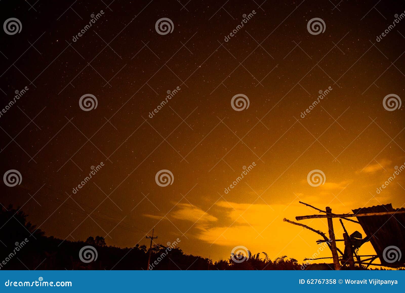 Sky at night yellow stock photo. Image of hydrogen, hole - 62767358