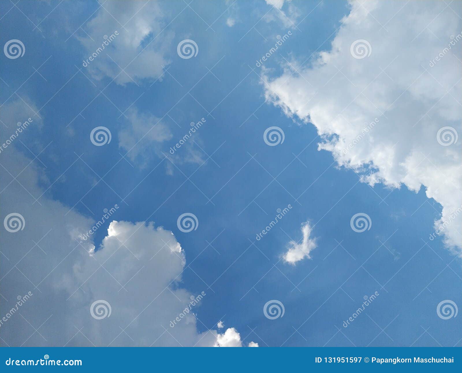 Sky at Noon Light from the Sun and Beautiful Clouds Stock Image - Image ...