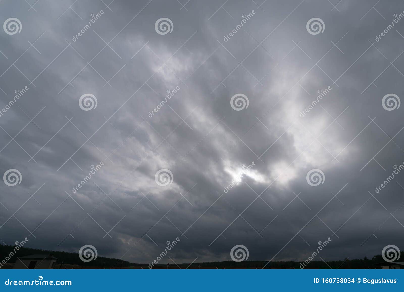 The Sky is Obscured by Dark, Storm Clouds. Stock Photo - Image of ...