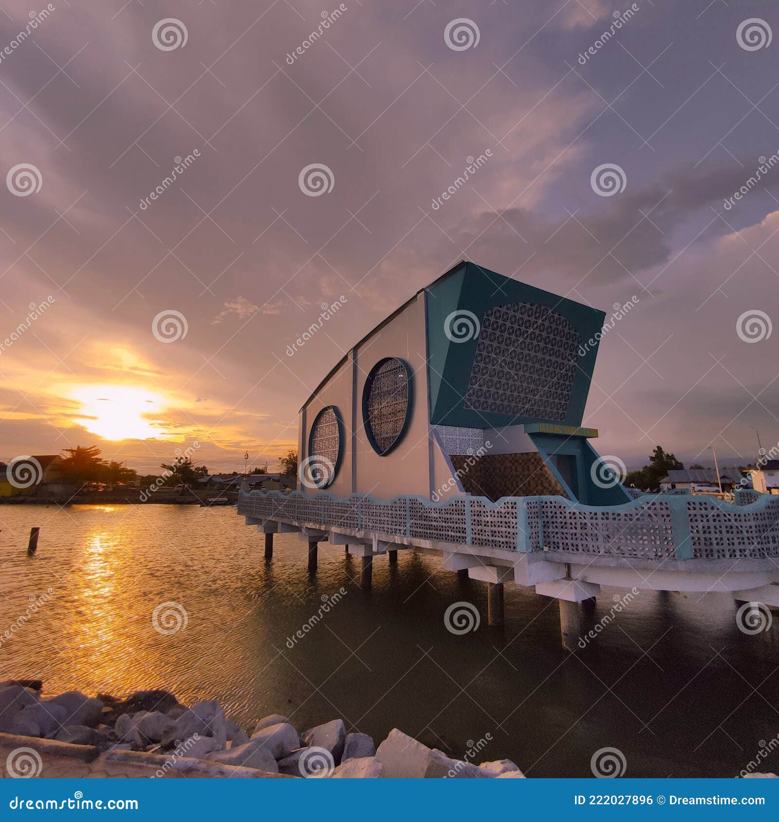 Sky and Ocean View from Mosque at Marisa Stock Photo - Image of view ...