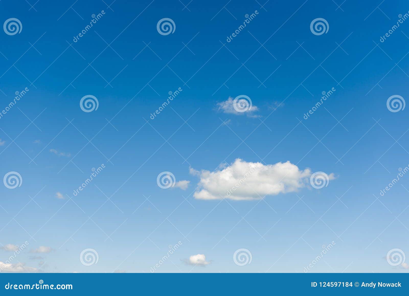 Sky with One Cloud on Blue Athmosphere Stock Photo - Image of copy ...