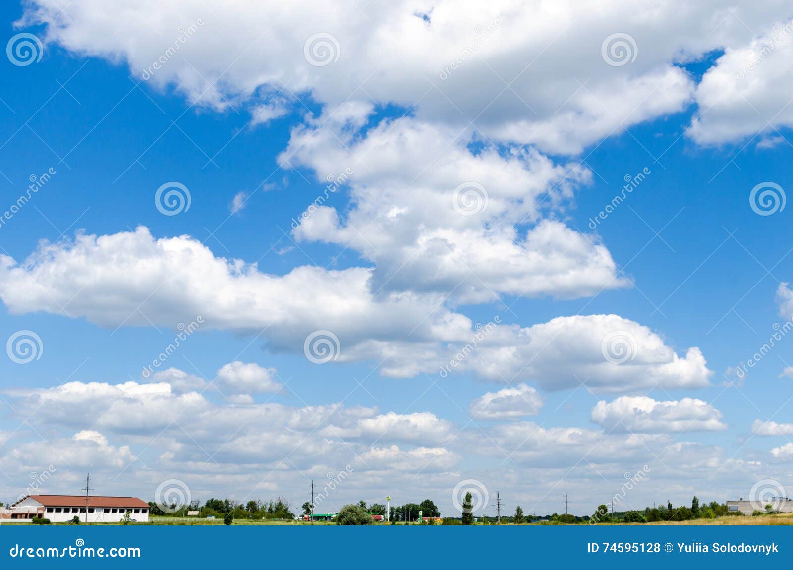 Sky over buildings. stock photo. Image of state, landmark - 74595128