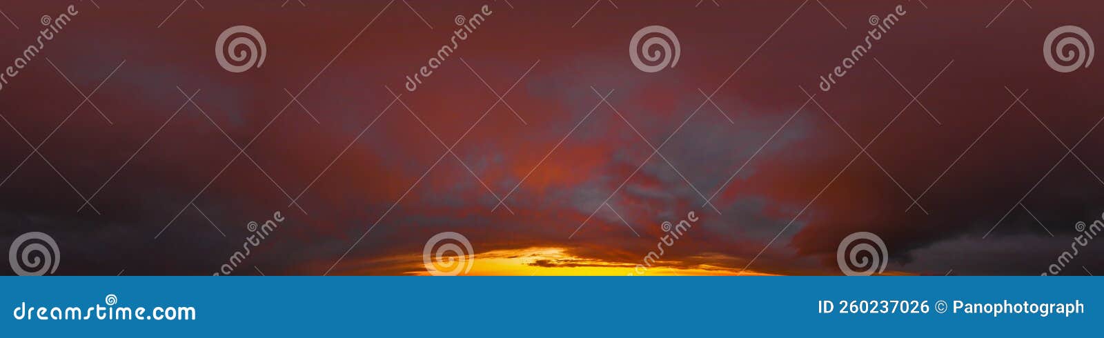 Dramatic Dark Burning Red Sunset Sky Panorama. Hdr Seamless Sphe Stock ...