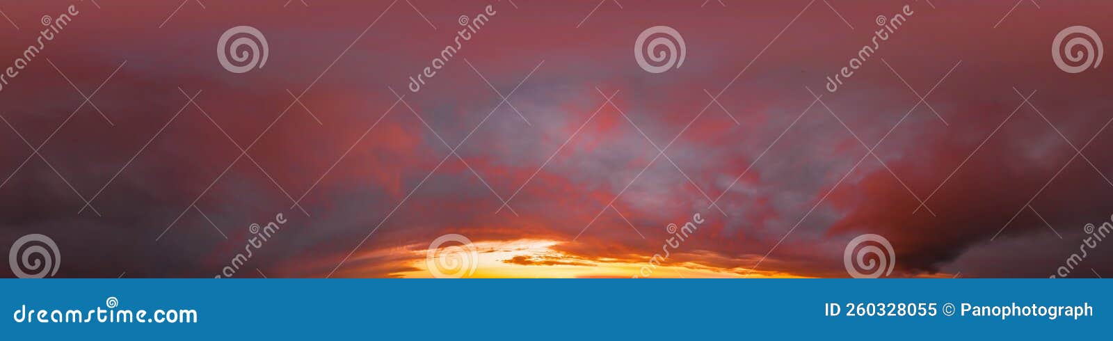 Dramatic Dark Burning Red Sunset Sky Panorama. Hdr Seamless Sphe Stock ...