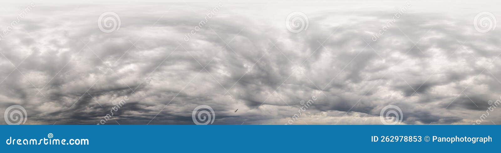Sky Panorama before Rain with Heavy Cumulonimbus Clouds. Hdr Sea Stock ...