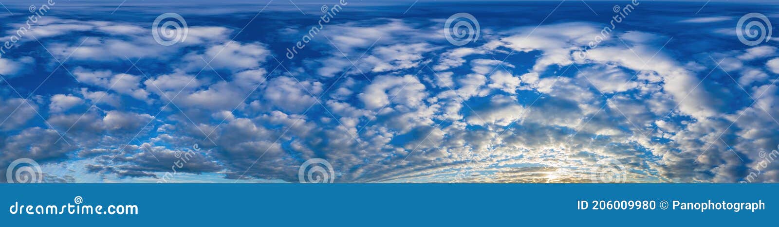 Sky Panorama With Altocumulus Clouds In Seamless Spherical ...
