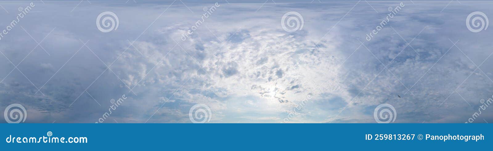 Overcast Sky Panorama on Rainy Day with Nimbostratus Clouds in Seamless ...