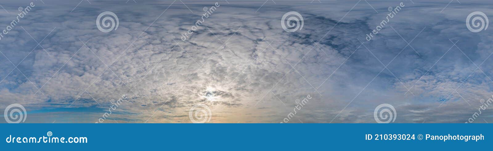 Sky Panorama with Stratocumulus Clouds in Seamless Spherical ...