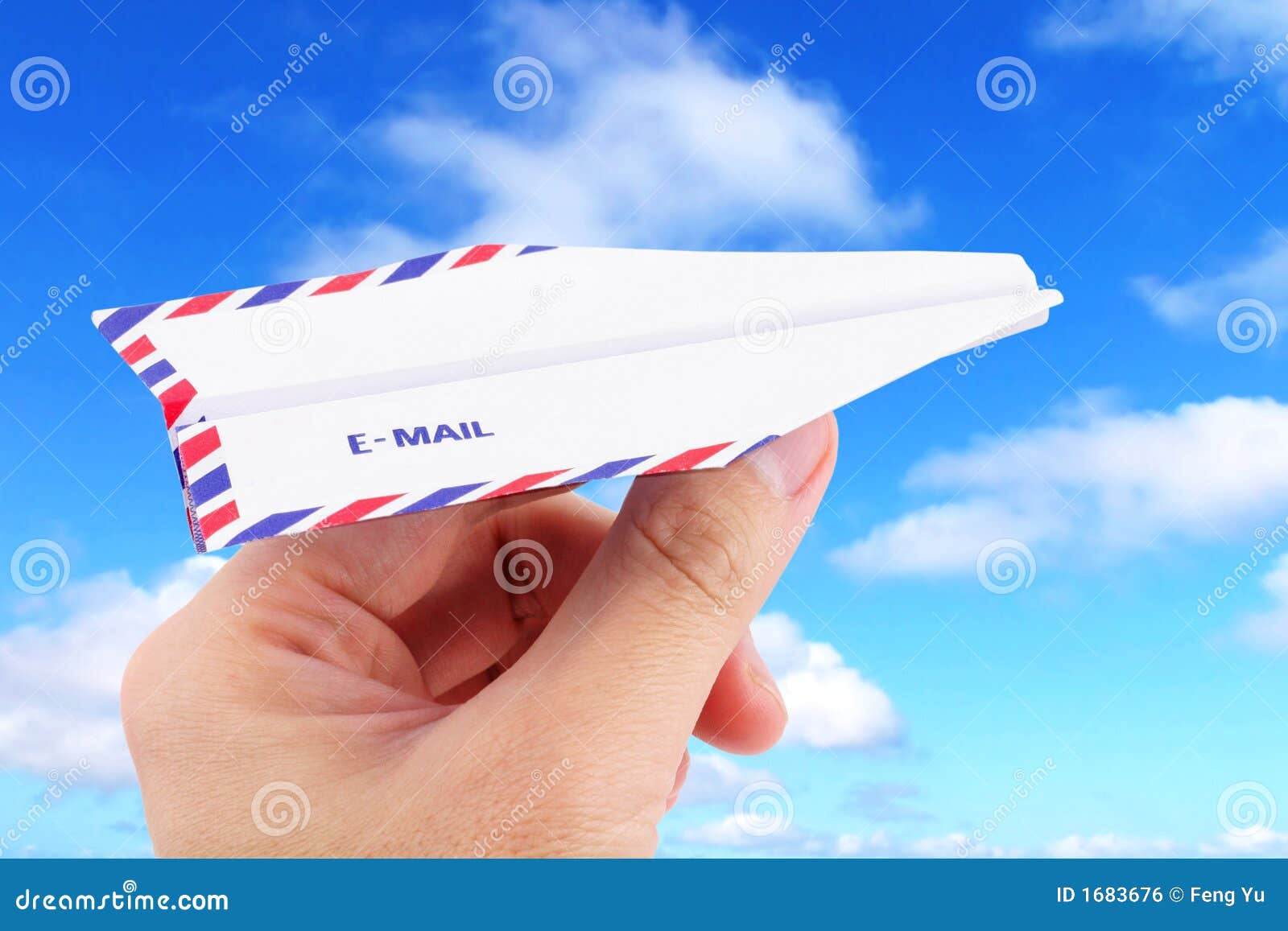 Sky and Paper Airplane Email Concept Stock Photo - Image of mail ...