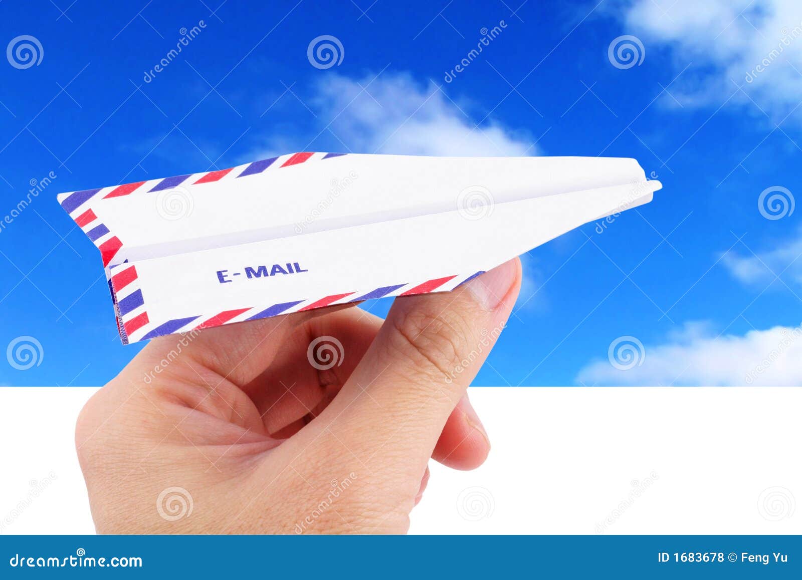 Sky and Paper Airplane Email Concept Stock Photo - Image of internet ...