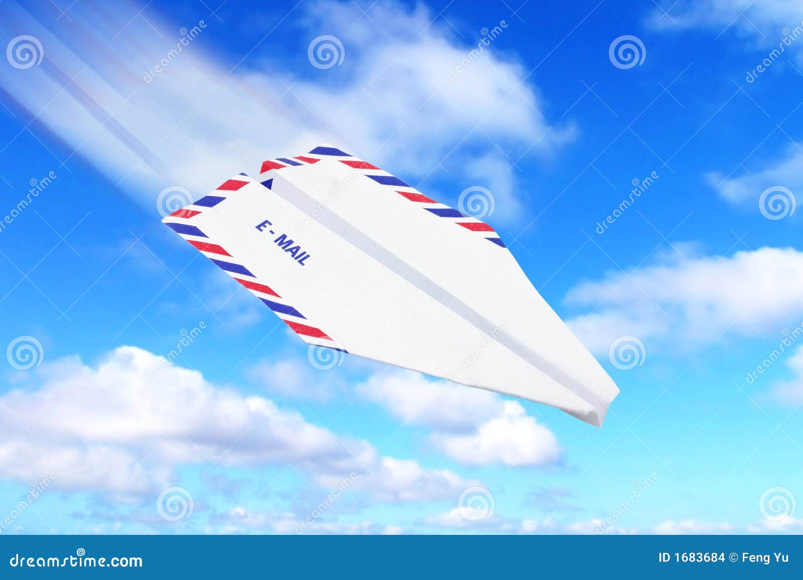 Sky and Paper Airplane Email Concept Stock Photo - Image of contact ...