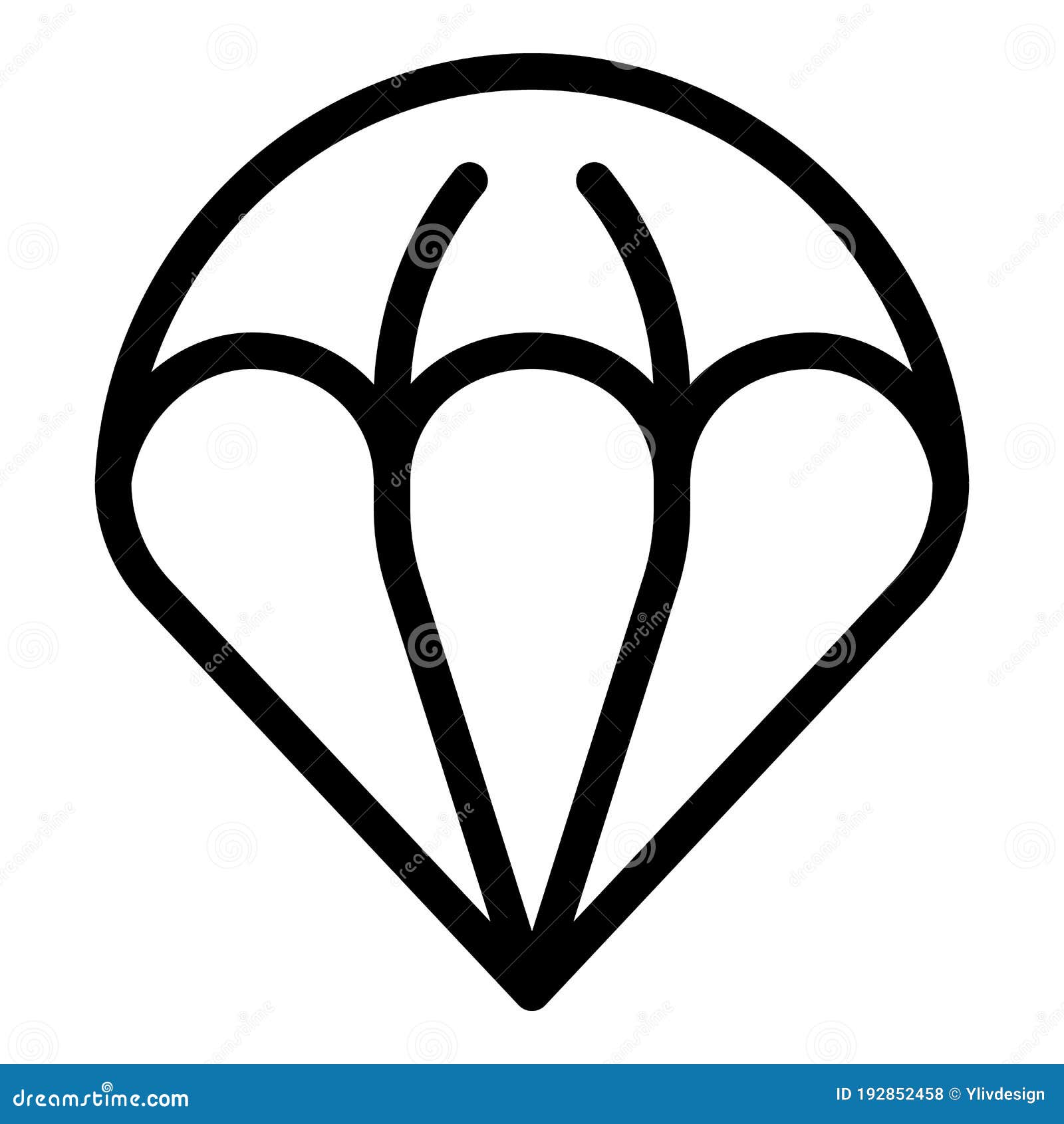 Parachute Outline Symbols, Vector Illustration | CartoonDealer.com ...