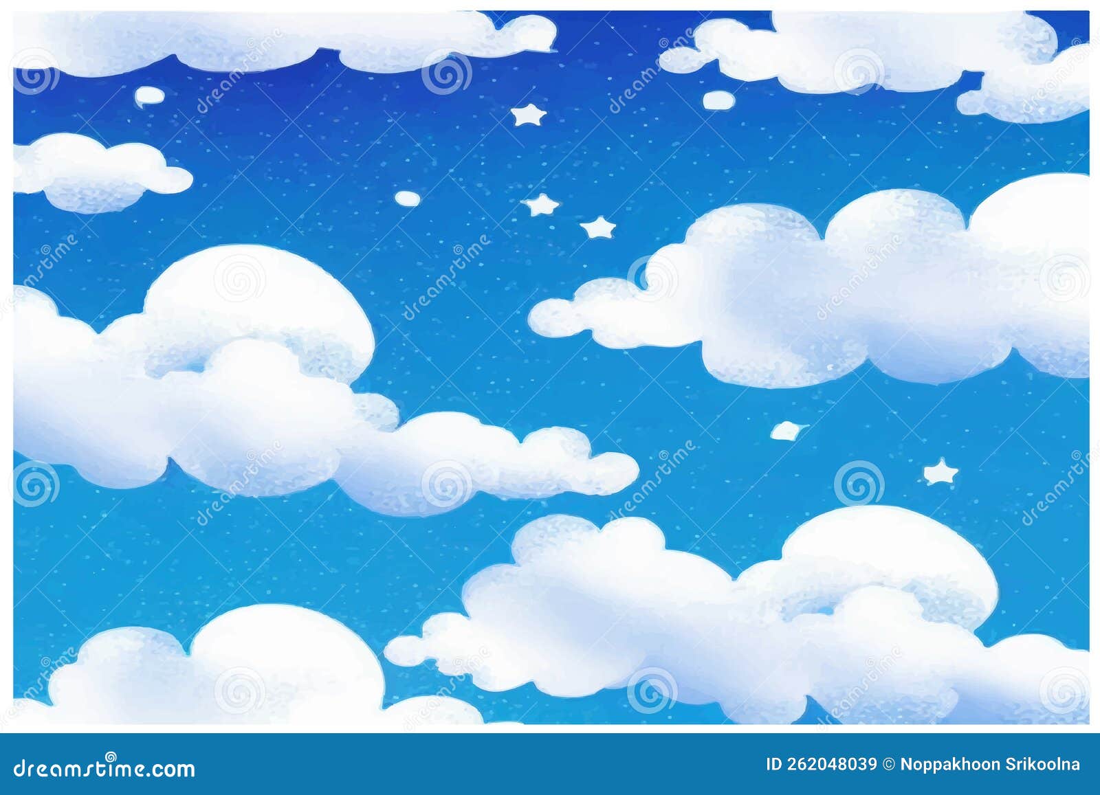 Sky Pattern Background with Water Painting Stock Illustration ...