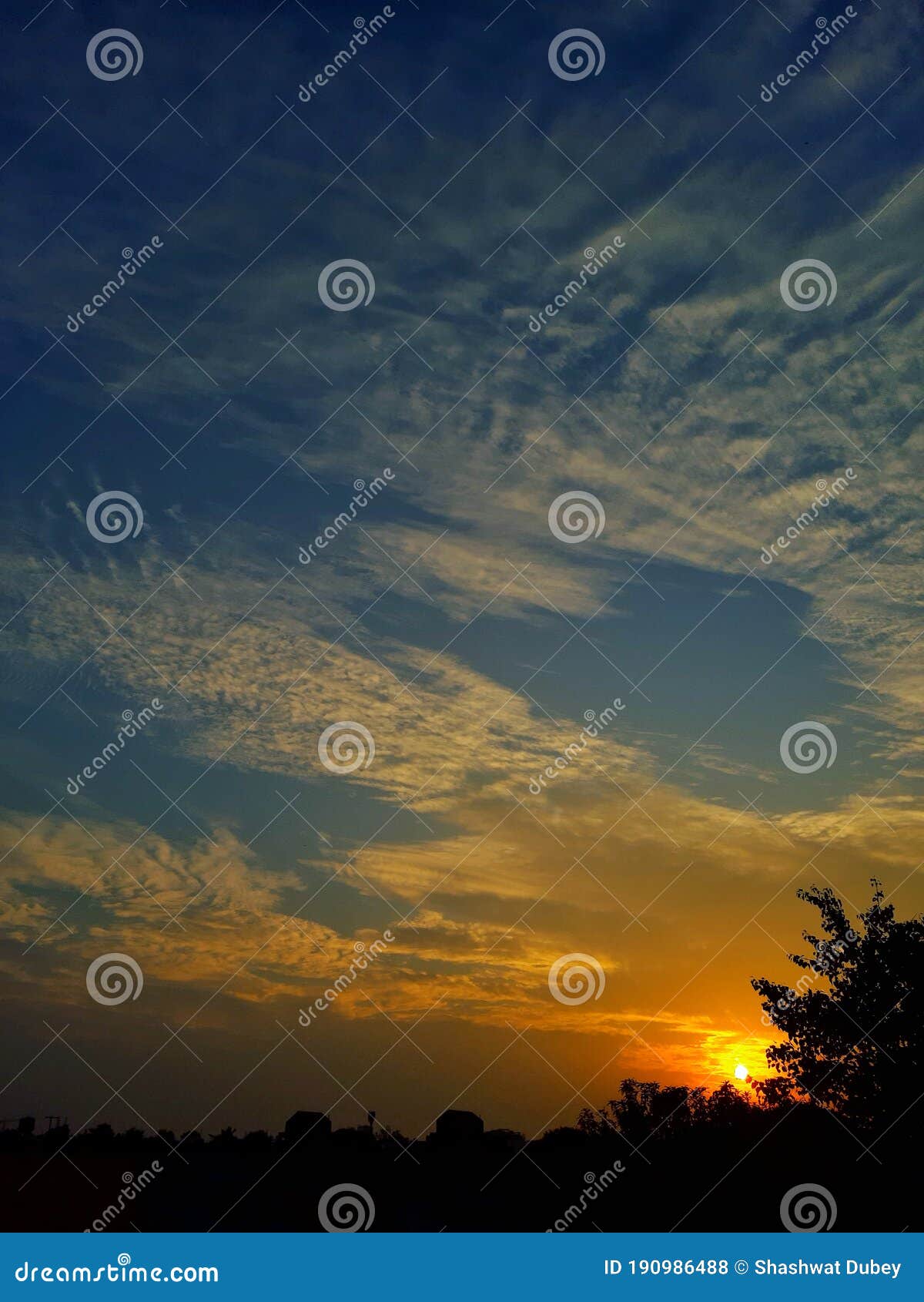 Sky Pattern on a Cloudy Day. Stock Photo - Image of hill, full: 190986488