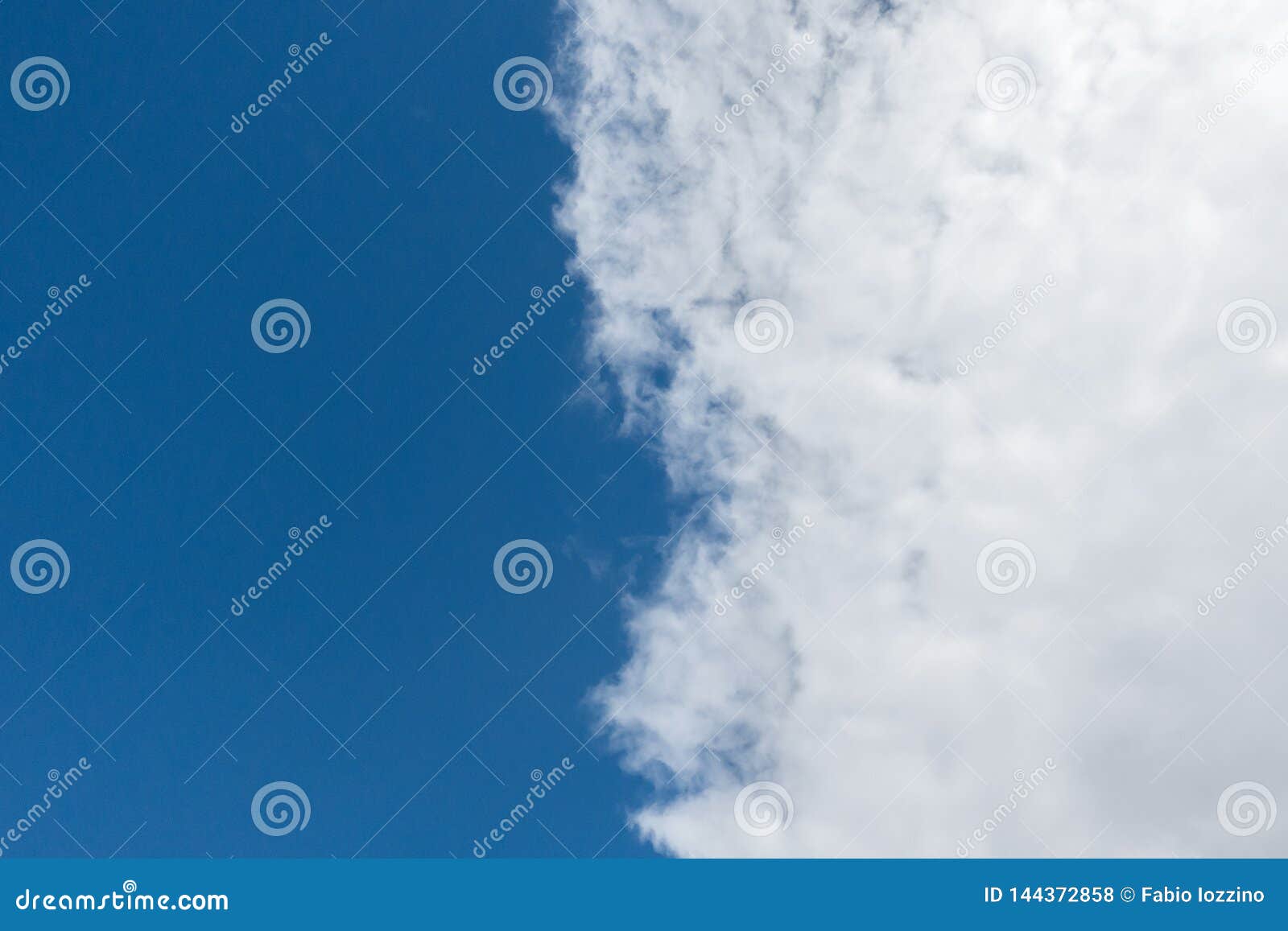 Sky Perfectly Divided into Two Halves between Clear and Cloudy Sky ...