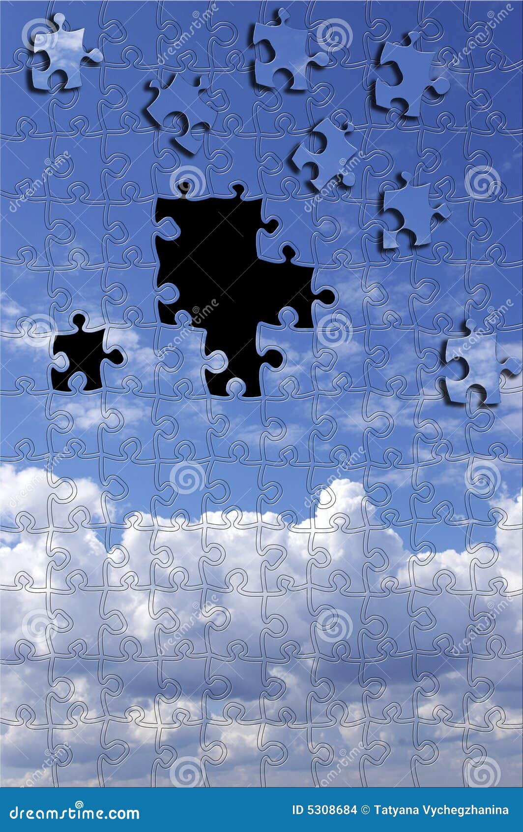 Sky puzzle stock photo. Image of copy, individual, puzzle - 5308684