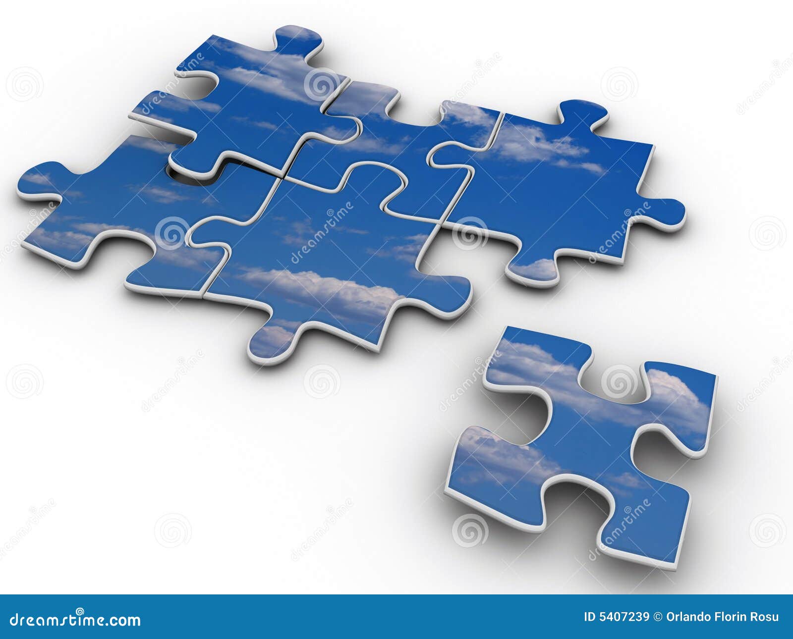 Sky puzzle stock illustration. Illustration of play, solution - 5407239