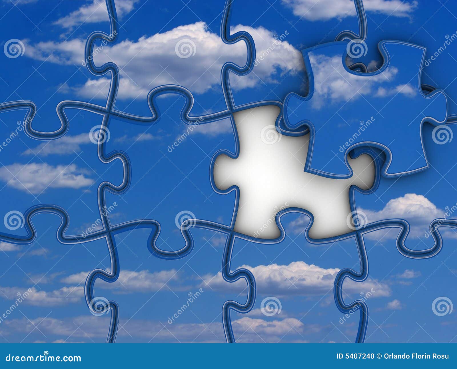 Sky puzzle stock illustration. Illustration of concept - 5407240