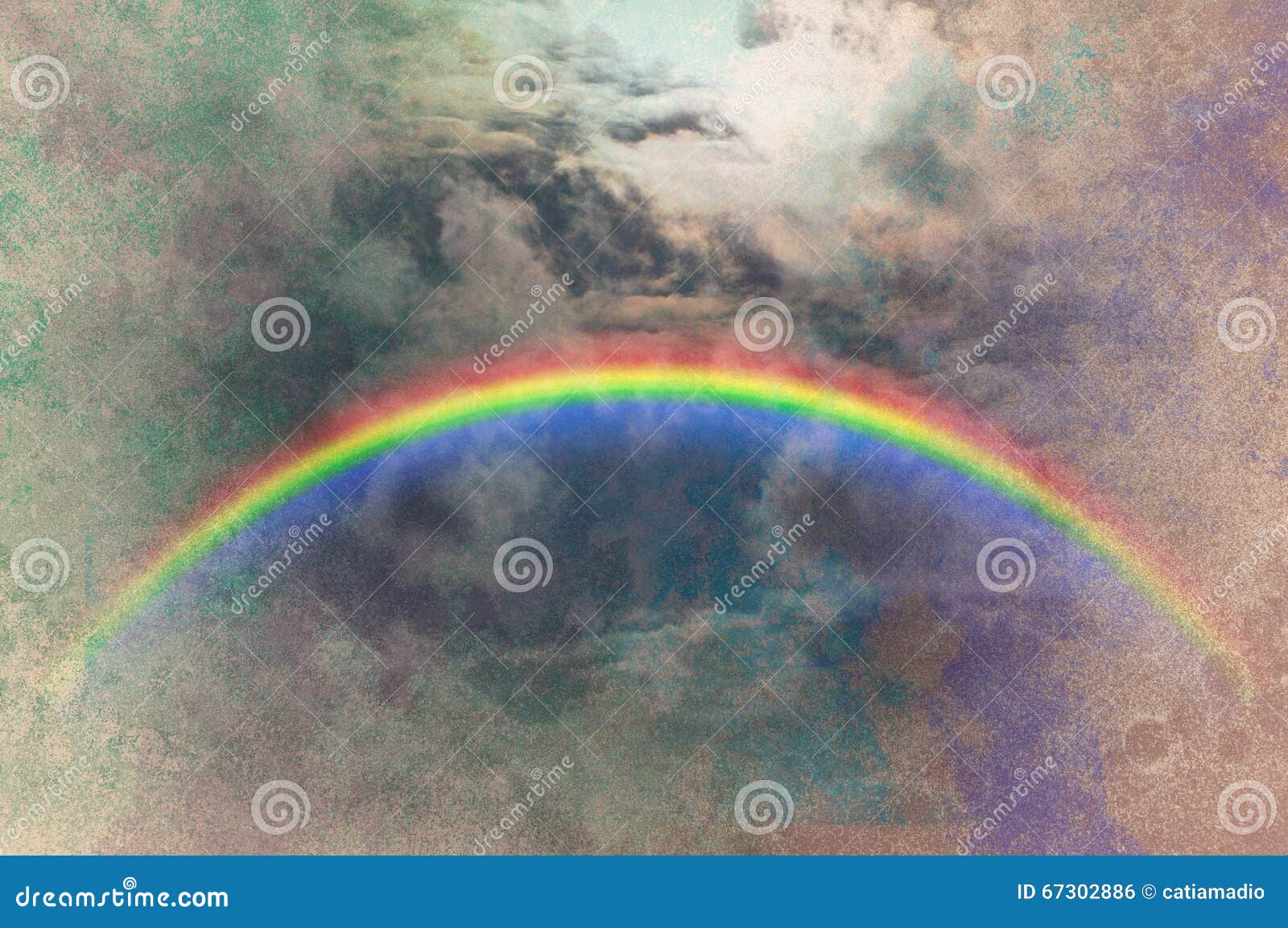 Sky Rainbow Grunge Background Stock Photo - Image of concept, vintage ...