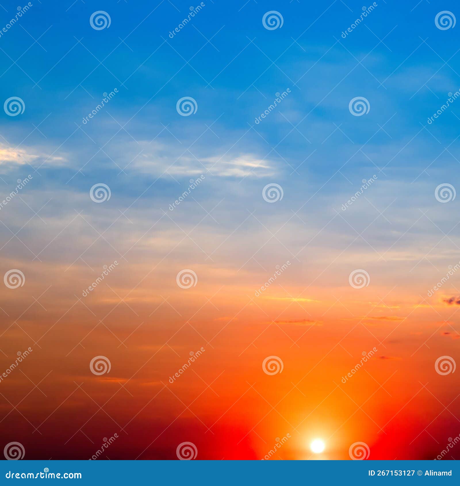Sky with Red Bright Sunrise Stock Image - Image of abstract, cloudscape ...