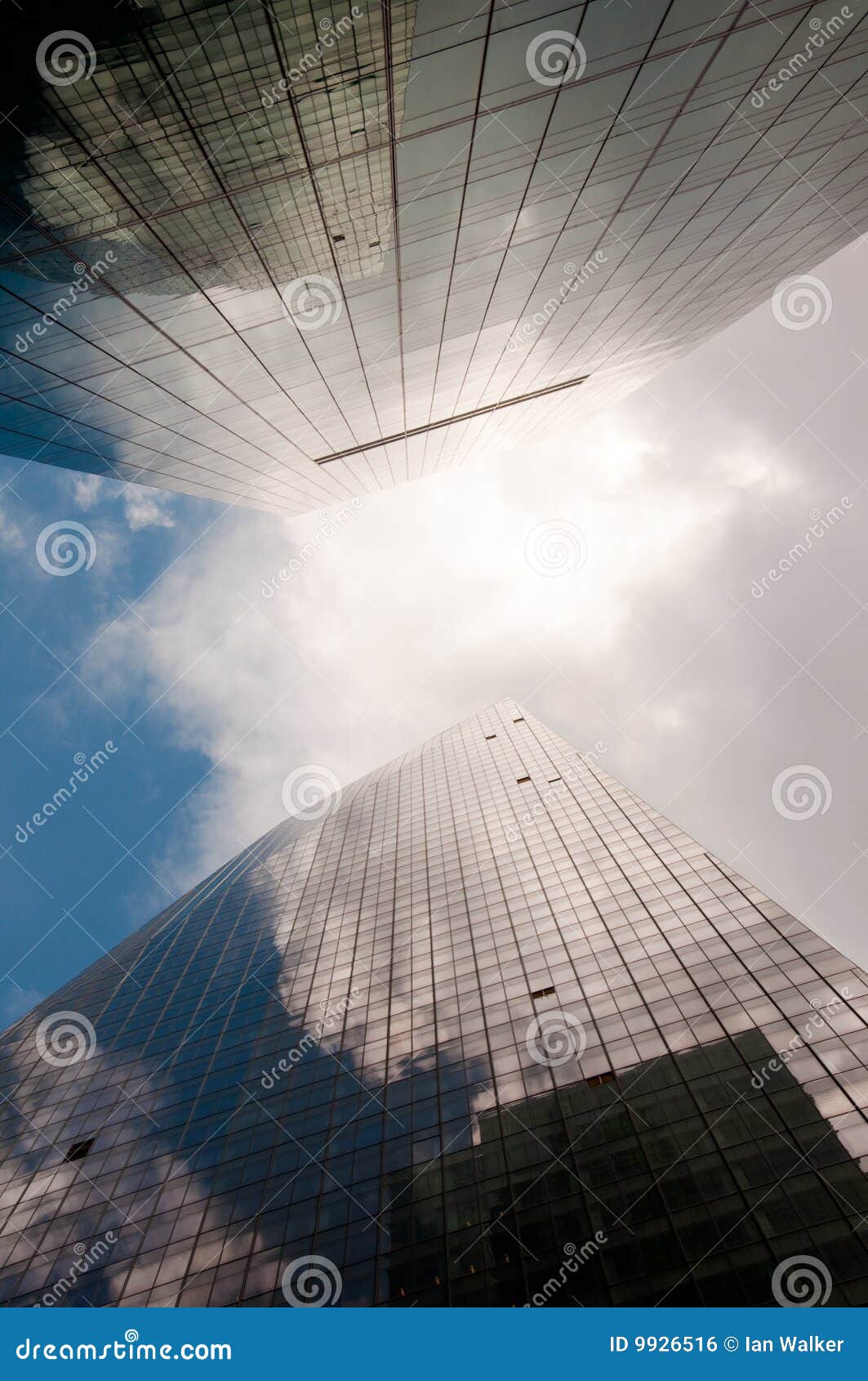 Sky Reflected in Building stock photo. Image of sunny - 9926516