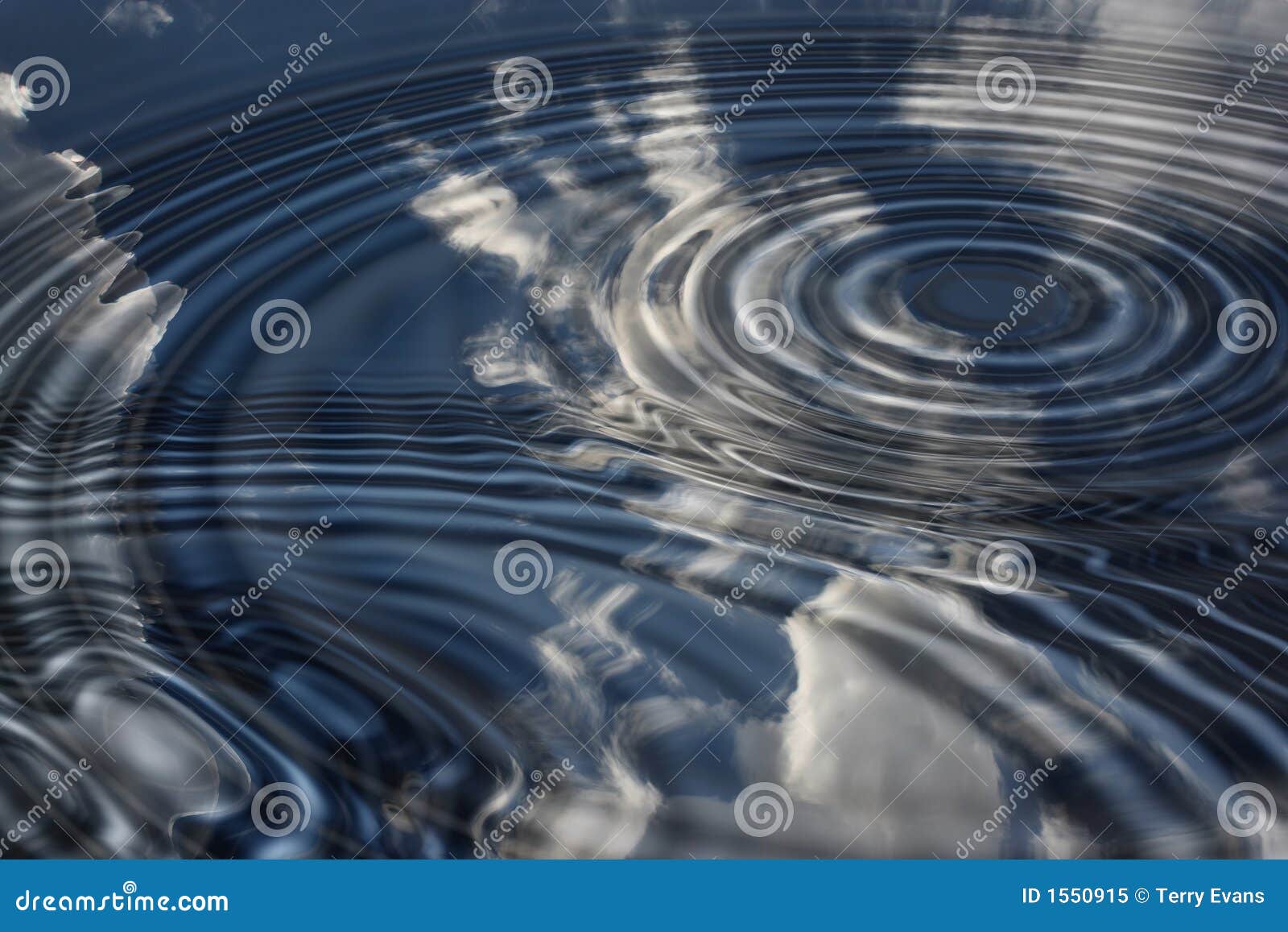 Sky reflected in water stock illustration. Illustration of pond - 1550915