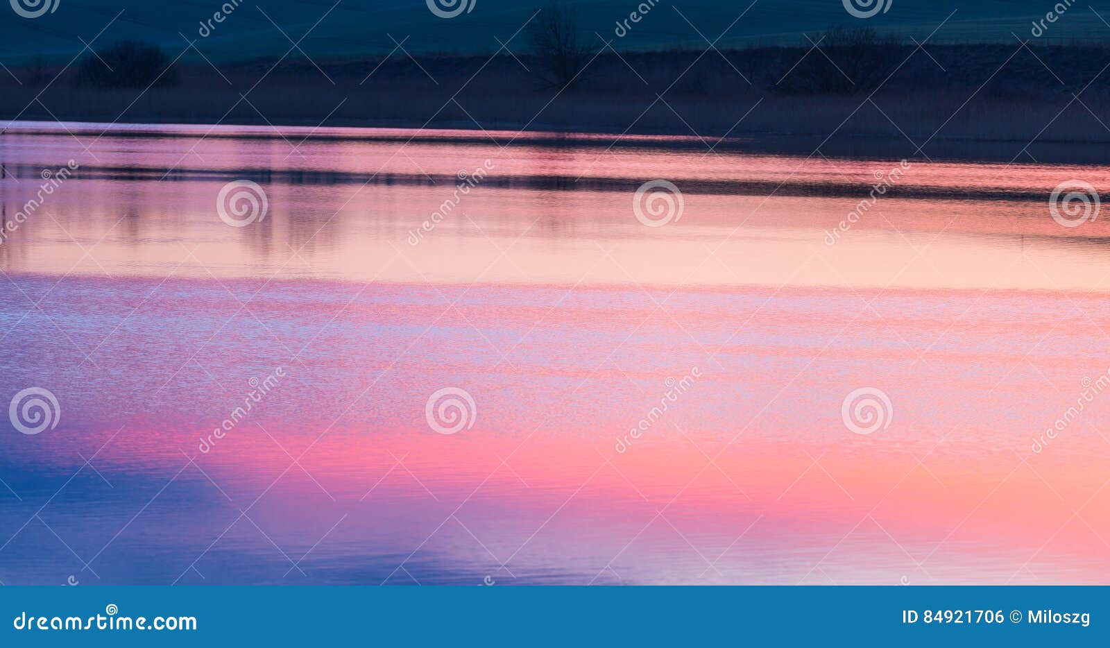 Sky Reflecting in Lake Surface Stock Photo - Image of transparent ...