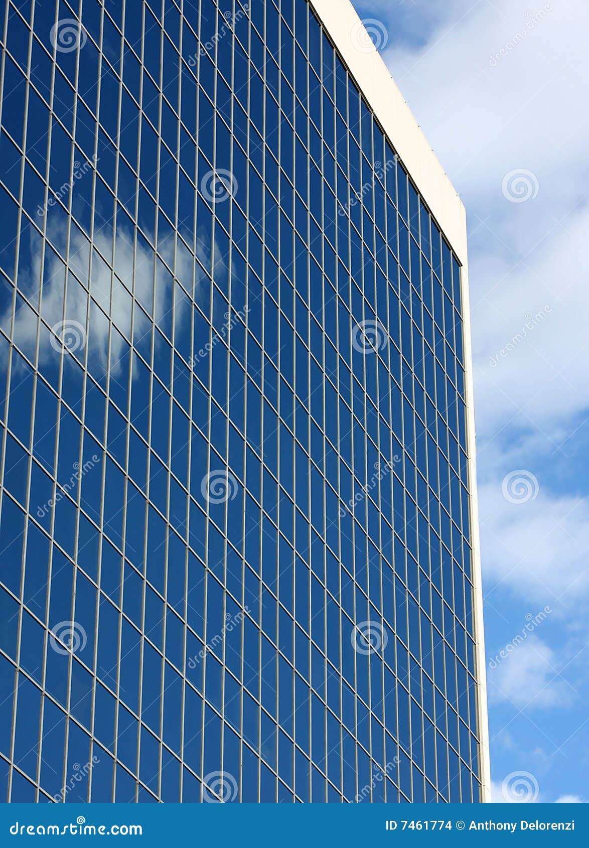 Sky Reflecting Off of a Building. Stock Photo - Image of skyscraper ...
