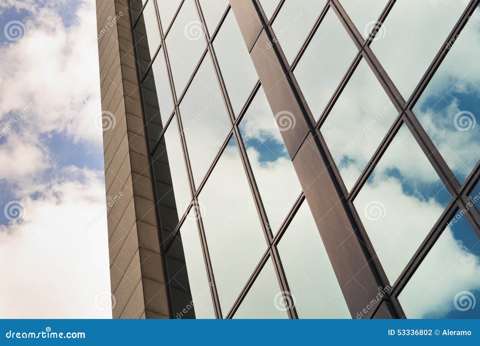 Sky Reflection on Glass Building Stock Photo - Image of exterior ...