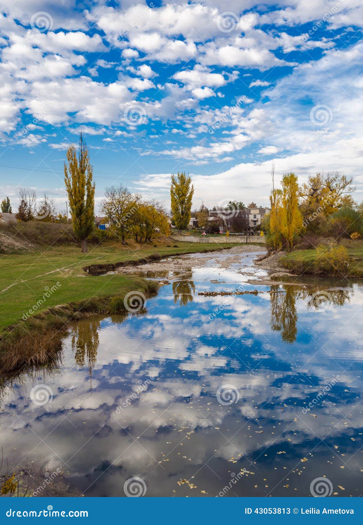 Sky reflection stock image. Image of reflectivity, water - 43053813