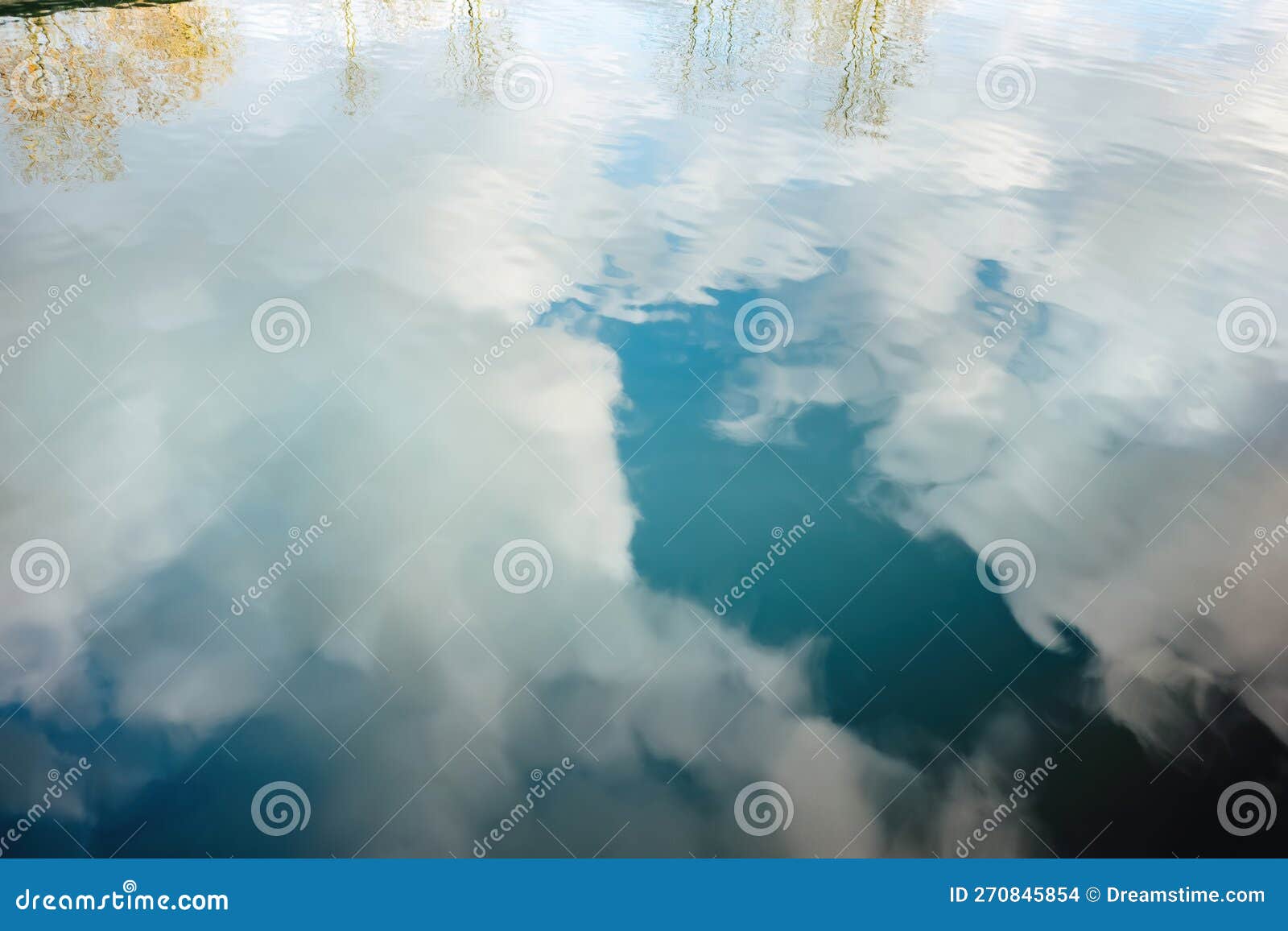 Sky reflection in water stock photo. Image of color - 270845854