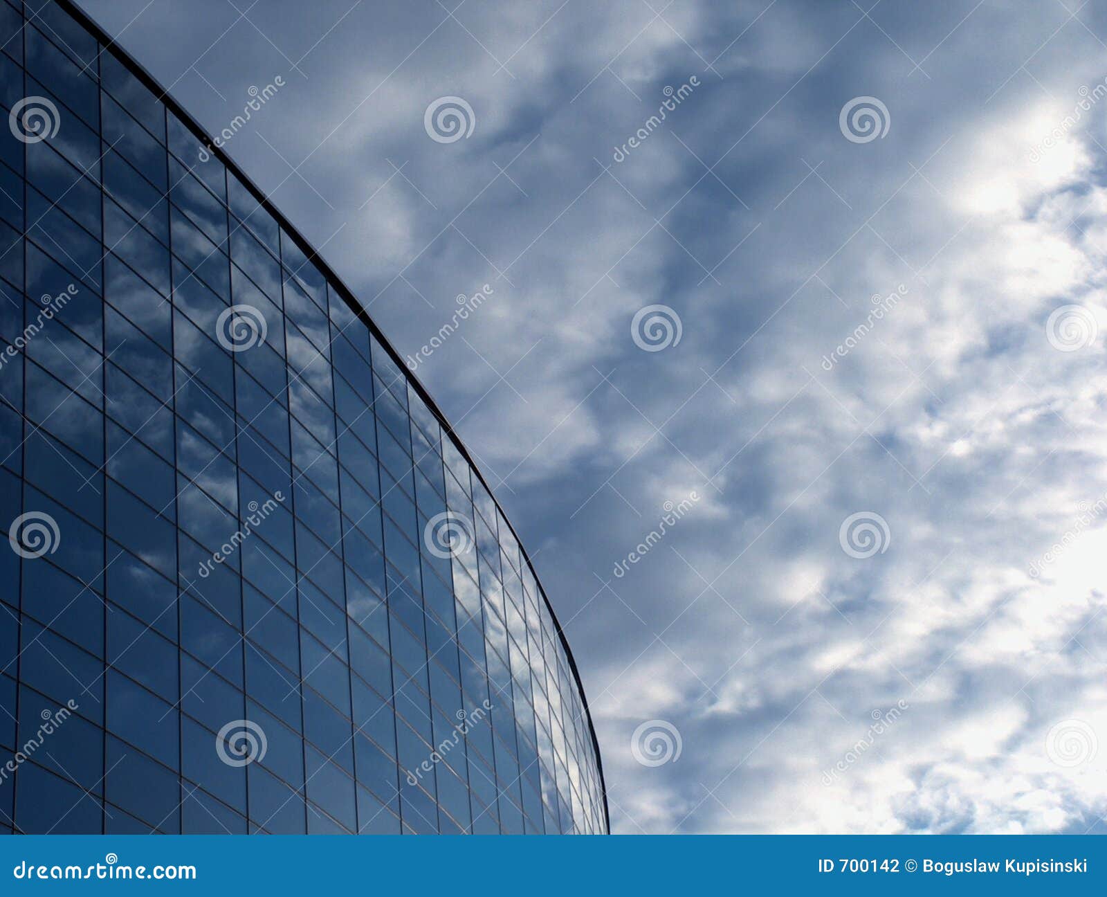 Sky Reflections in Glass Fascia Stock Photo - Image of cells, bend: 700142