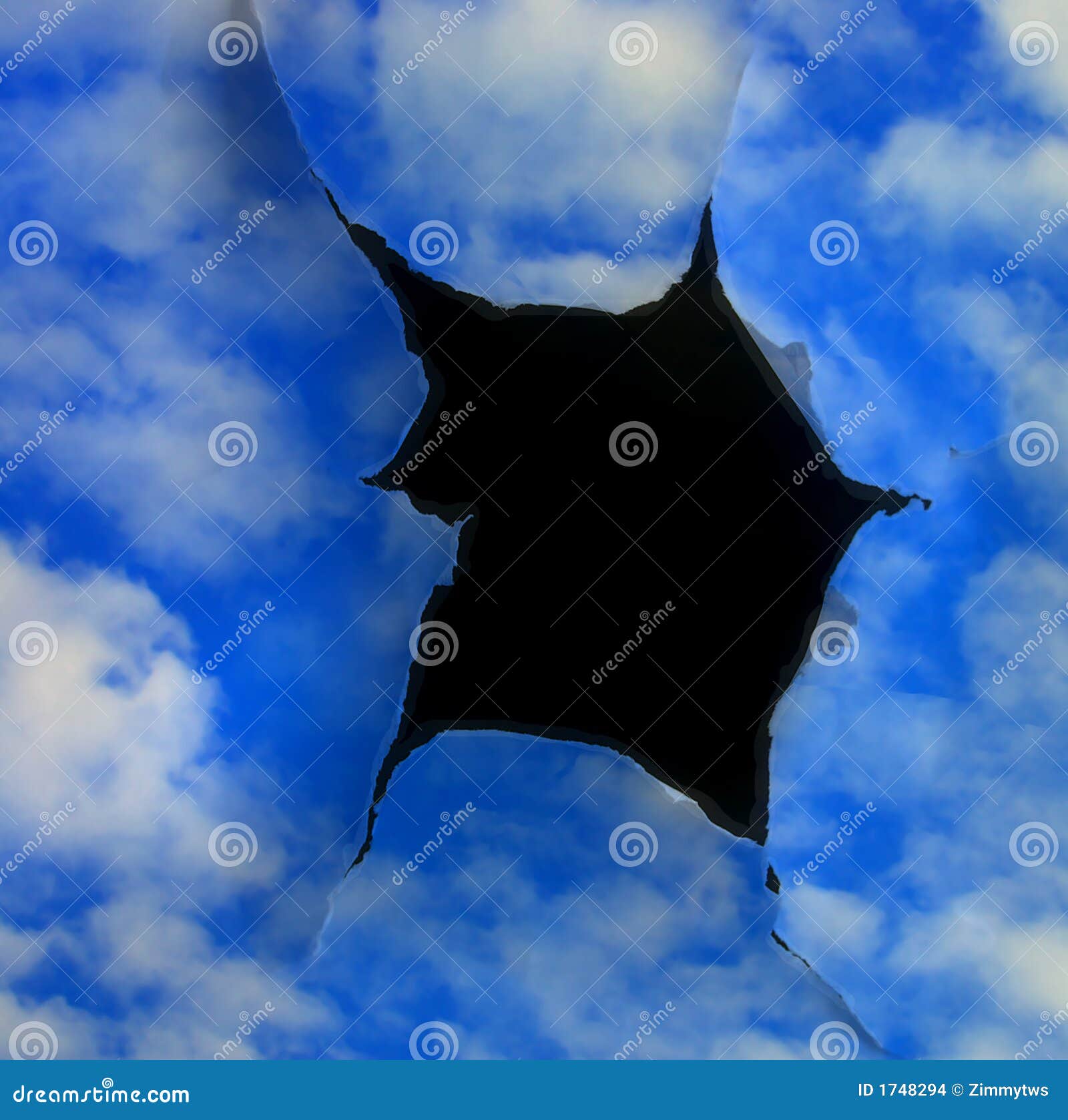 Sky rip stock photo. Image of force, cloudy, destroy, broken - 1748294