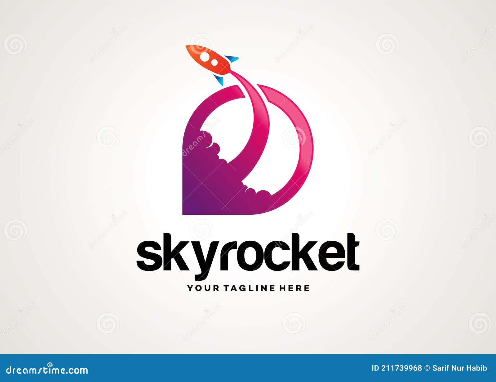 Sky Rocket Logo Template Design Vector Stock Vector - Illustration of ...
