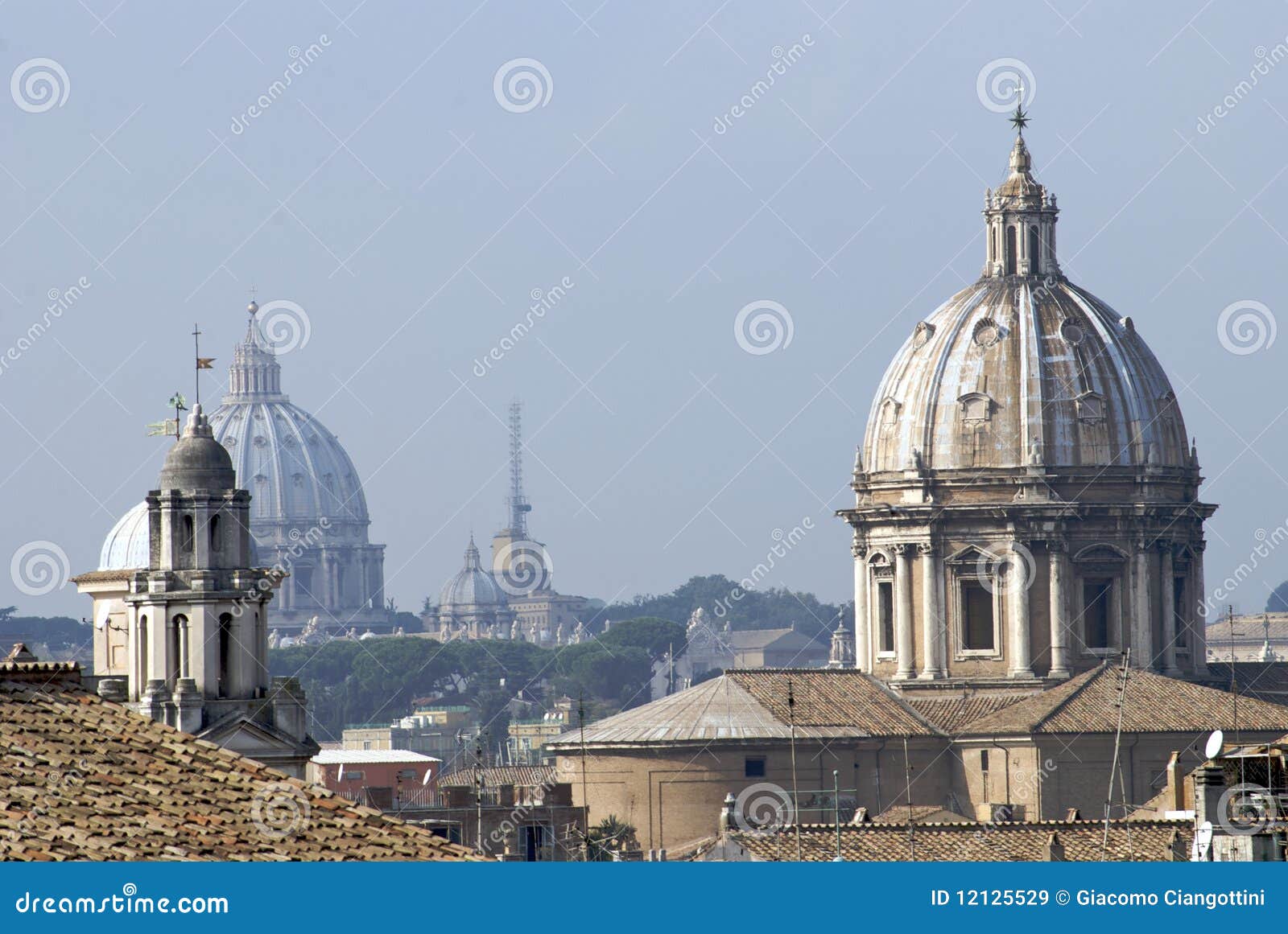 Sky of Rome, from above stock image. Image of peter, roman - 12125529