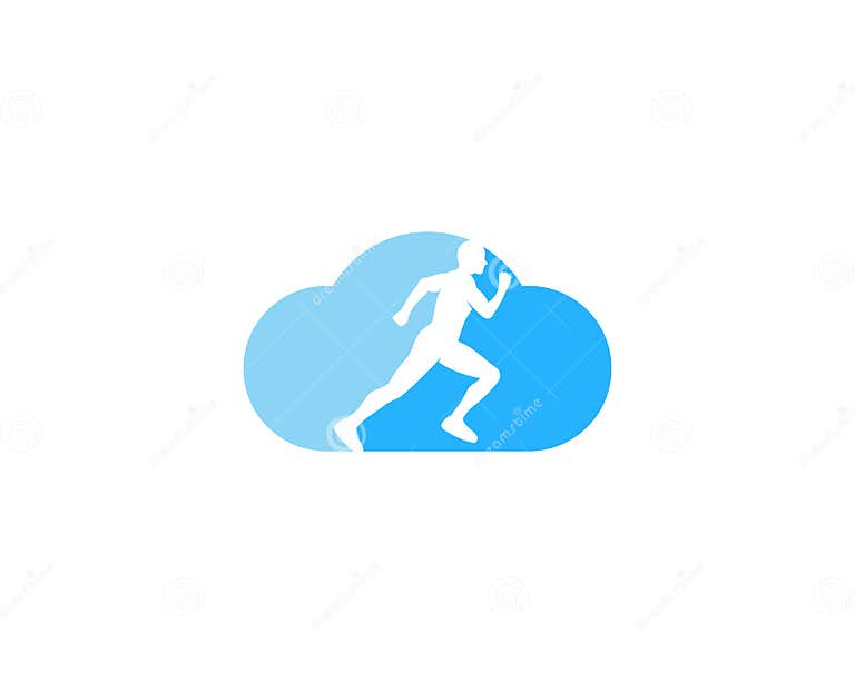 Sky Run Logo Icon Design stock vector. Illustration of idea - 127359472