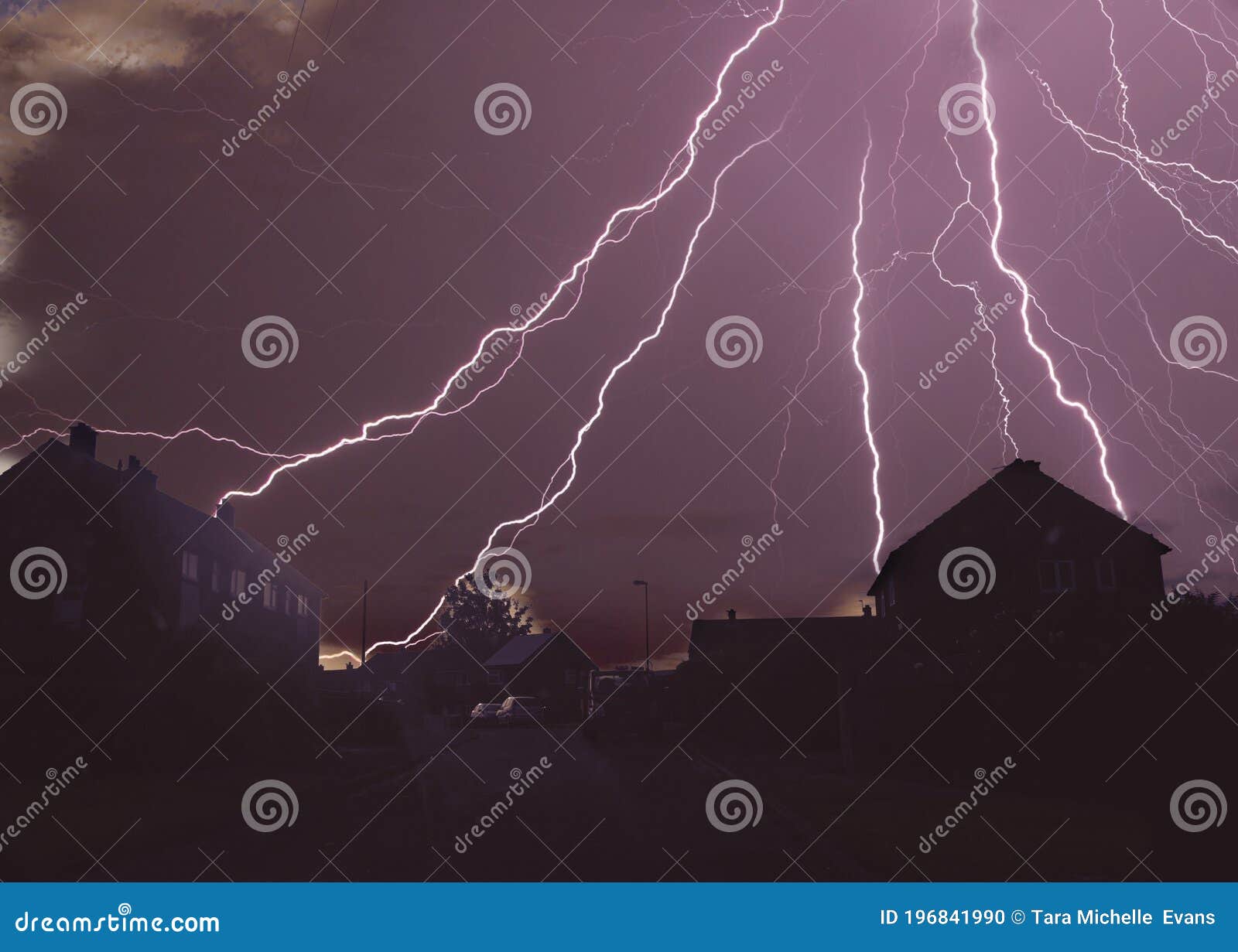 Incredible Storms Lighting the Skyâ€™s in England Stock Photo - Image ...