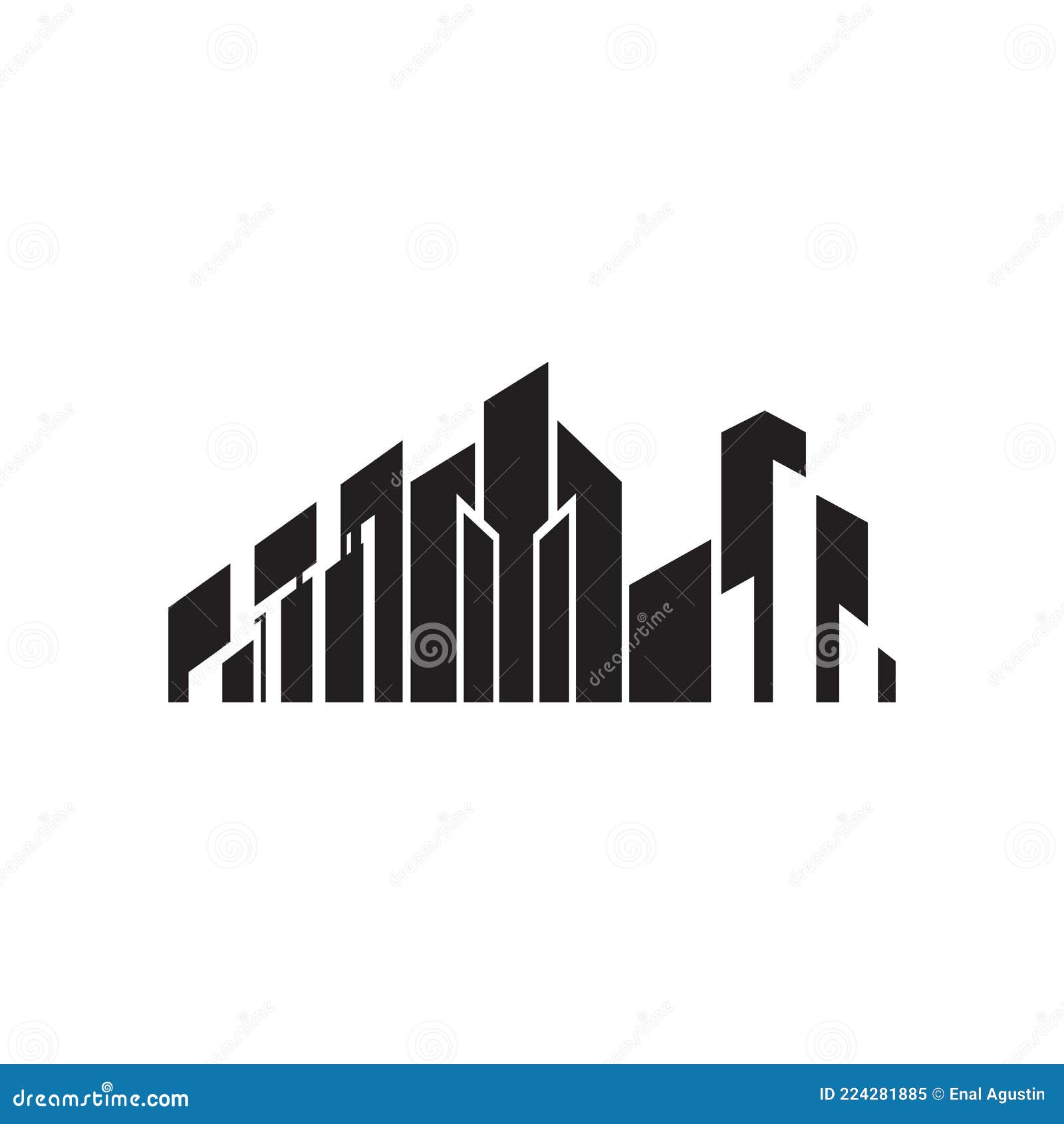 Sky Scraper Building Logo Design Template Stock Vector - Illustration ...