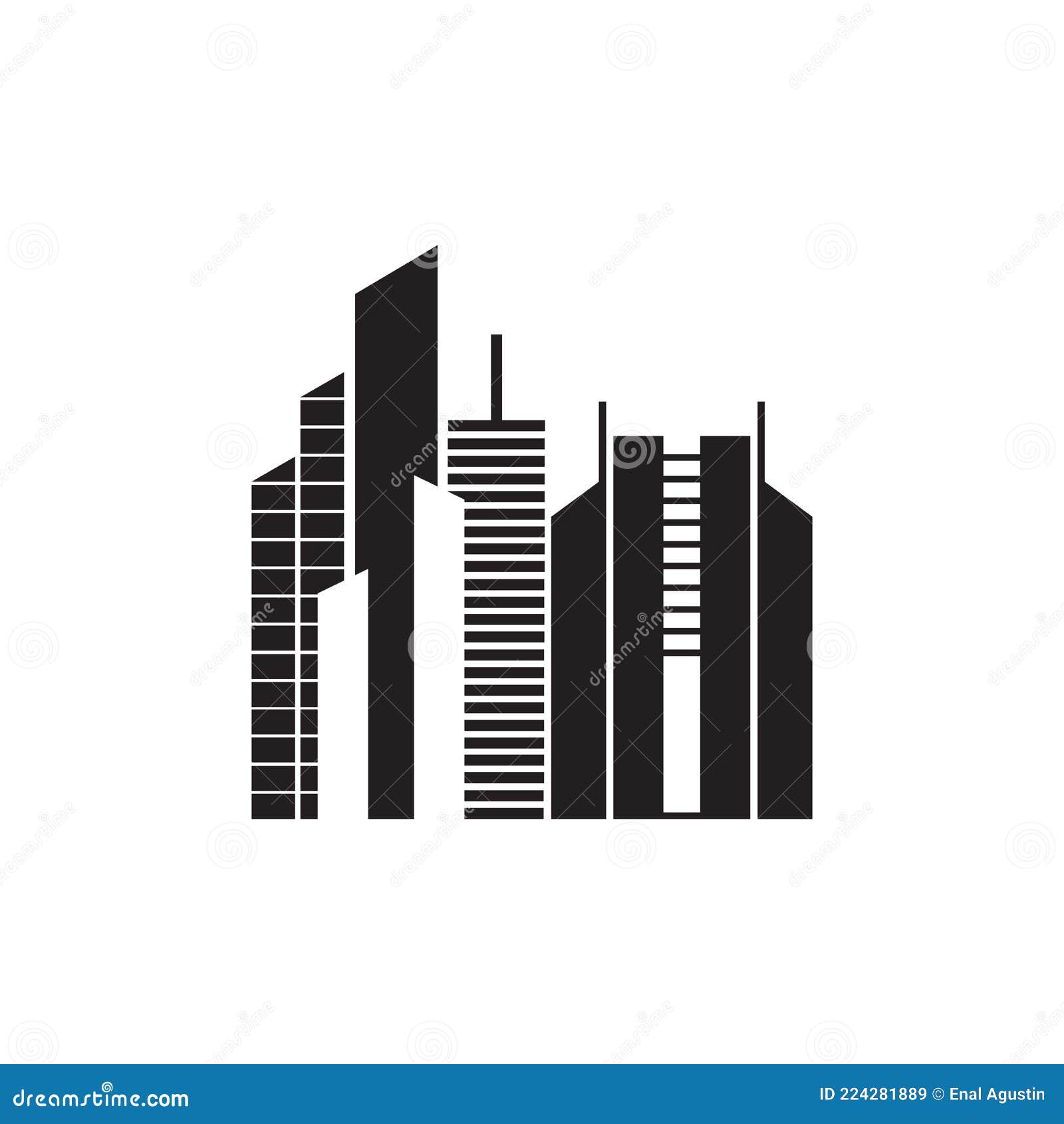 Sky Scraper Building Logo Design Template Stock Vector - Illustration ...